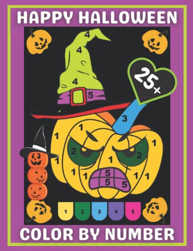 25+ Happy Halloween Color By Number: Amazing Halloween-Themed Single ...