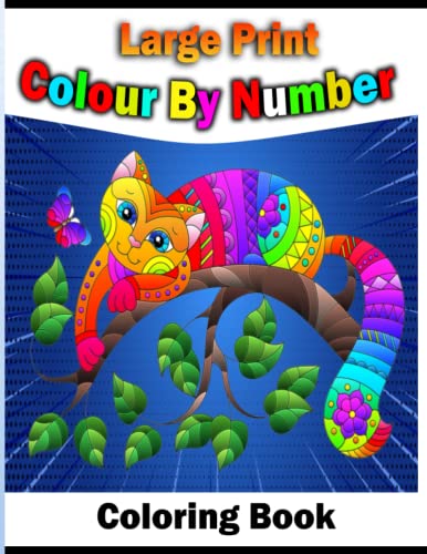 Large Print Color By Number Coloring Book: Color By Number Book For ...