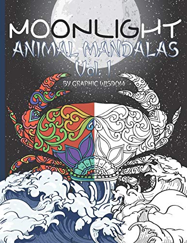 Moonlight animal mandalas: ¡50 mandalas de animales a la luz de la luna ...