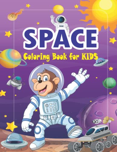 Space Coloring Book for Kids: Fantastic Outer Space Coloring Pages with ...