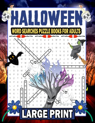Halloween Large Print Word Searches Puzzle Books For Adults: Large ...