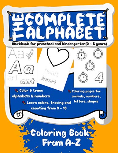 Complete Alphabet Coloring Book From A-Z: Color & Trace Alphabets ...