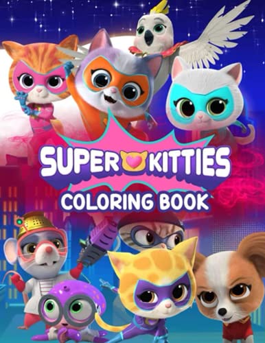 Superkitties Coloring Book: Encourage Creativity with One Sided JUMBO ...