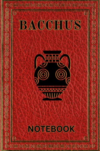 Bacchus Notebook: 100 Page Line Roman God Themed Journal Red Leather ...