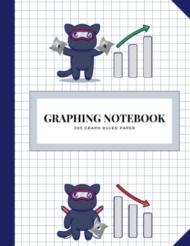 Japanese Graphing Ninjas Notebook With Graphing Grid Paper: 5 x 5 Graph ...