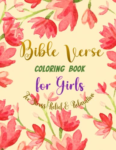 Bible Verse Coloring Book for Girls: Psalms Coloring Book for Adults ...