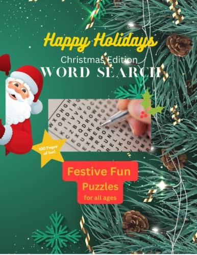 Happy Holidays Christmas Word search; A Holiday Christmas word search ...