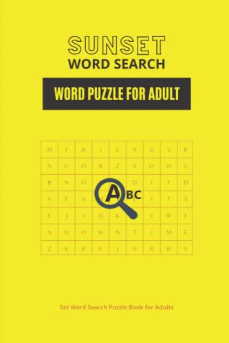 Sunset Word Search: Word Search Puzzle Book for Adults by Zaccheaus ...