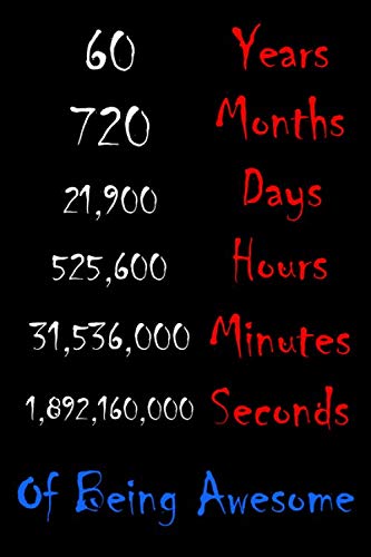 60 Years Of Being Awesome Happy 60th Birthday: Birthday Gifts Under $10 ...