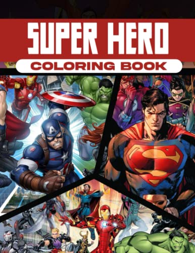 Super Hero Coloring Book: Premium Illustration Pages to Color with One ...