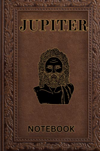Jupiter Notebook: 100 Page Line Roman God Themed Journal Brown Leather ...
