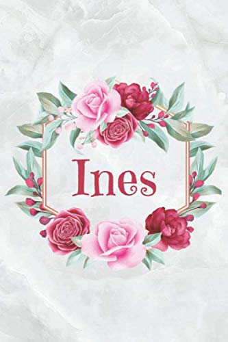 Ines: Carnet de notes personnalisable, Cadeau prénom, Prénom ...