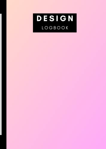 A4 Design Logbook 100 pages graph paper Gradient Cream to Pink: Metric ...