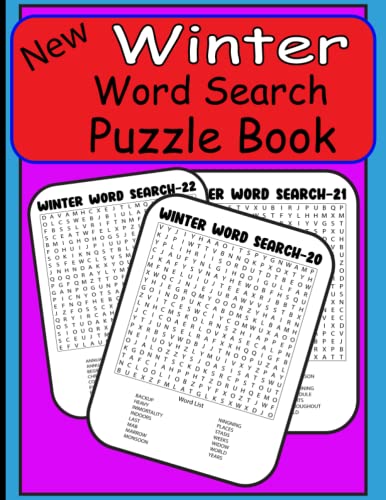 New Winter Word Search Puzzle Book: hWinter Word Search, Holiday Word ...
