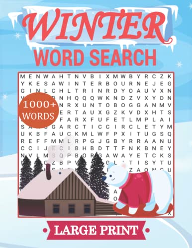 Winter Word Search Large print: Relaxing and Fun Word Search Puzzle ...