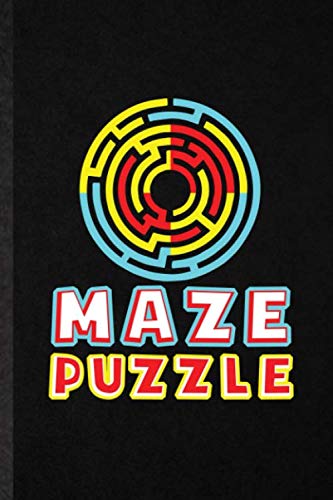 Maze Puzzle: Blank Funny Novelty Maze Lover Player Lined Journal ...