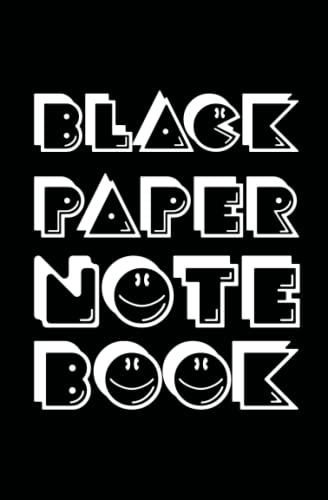 Black Paper Notebook With Lined Pages, Black Paper Sketchbook, And ...