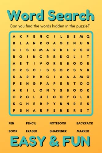 Word Search Easy & Fun: Word Search For Everyone, Word Search for ...