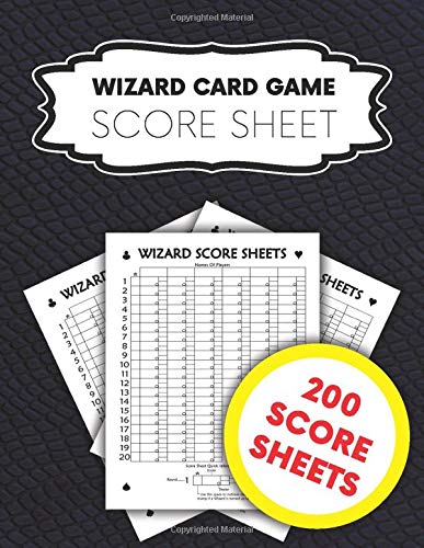 Wizard Card Game Score Sheet: Wizard score sheets, Wizard Scorebook ...