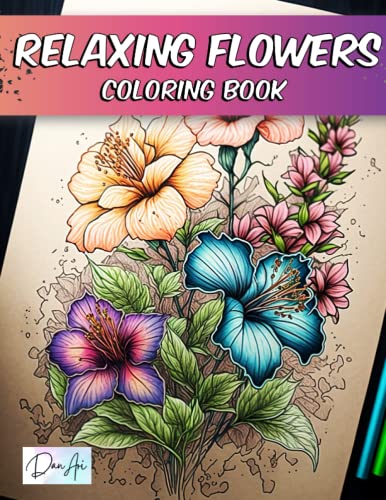 70 Flowers Coloring Book by Dan Ari: Coloring Book with Bouquets ...