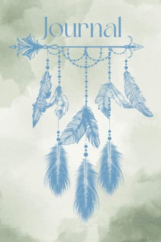 Dreamy Sky Journal with Powder Blue Boho Feathers: Dreamy Sky Journal ...