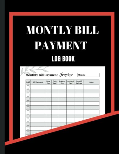 Monthly Bill Payment Log Book: Bill Planner and Organizer by MAZZ ...