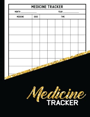 Medicine Tracker: Personalized Drug List Chart Keeper Notebook ...