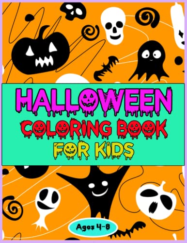 Halloween Coloring Book For Kids: Halloween gifts for children, Ages 4 ...