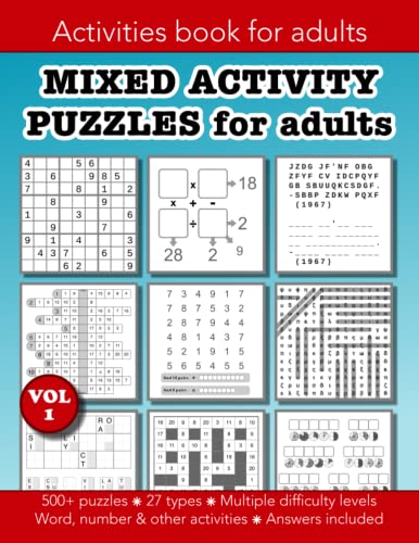 Mixed Activity Puzzles for Adults Volume 1: Education resources by ...
