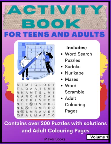 Adult Activity Book: Puzzle Book for Teens and Adults of all ages ...