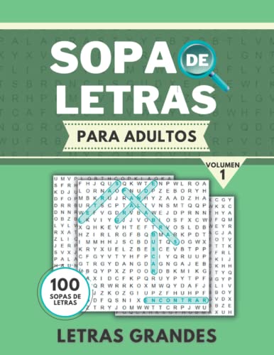 Sopa de Letras para Adultos - Volumen 1: Con Letras Extra Grandes para Adultos Mayores by Ágil ...