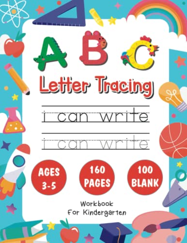Trace Letters: Alphabet Handwriting Practice Workbook For Kids Ages 3-5 ...