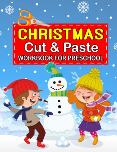 Christmas Cut and Paste Workbook for Preschool: Christmas Activity Book ...