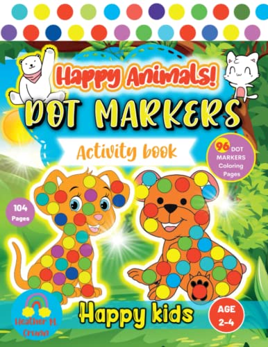 Dot Markers Activity book: Animals | Easy Guided BIG DOTS | Coloring ...