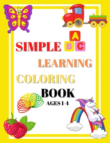 Simple Learning Coloring Book: 100 simple and easy first words ...