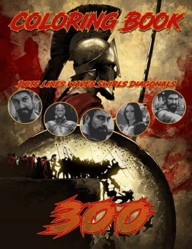 300 Dots Lines Waves Swirls Diagonals Coloring Book: An Adorable ...