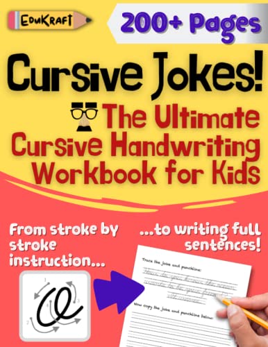 Cursive Jokes! The Ultimate Cursive Handwriting Workbook for Kids: Kids ...