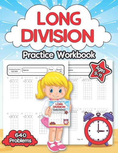 Long Division Practice Workbook Ages 9-11: Division Math Worksheets for ...