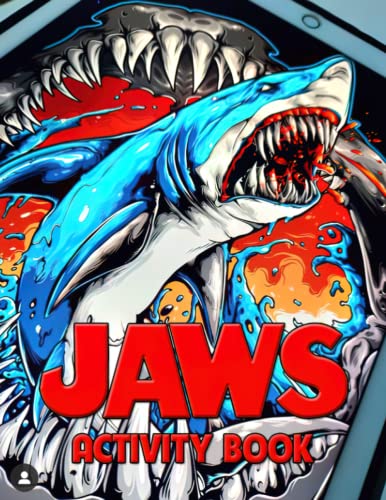 Jaws Activity Book: Easy Beautiful Dot To Adult Spot Differences ...