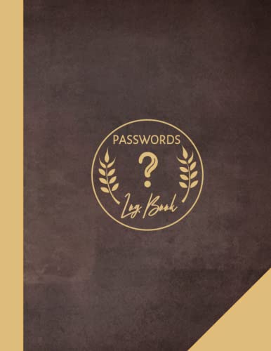 Passwords Log Book: Internet Websites Record Keeper. Track & Document ...