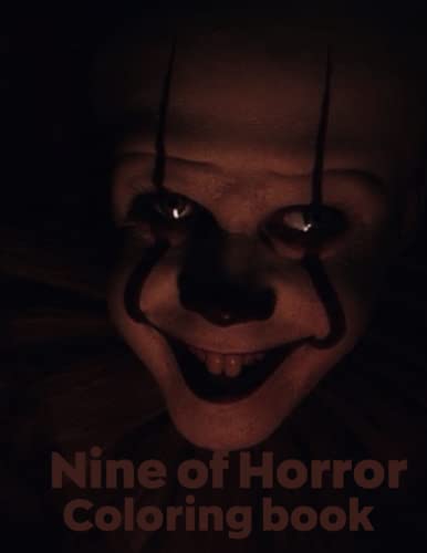 Nine of Horror Coloring Book: Relaxation Color Freak of Horror Coloring ...