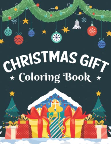 12 Christmas Theme Coloring Book: Stress Relief Coloring Book for ...