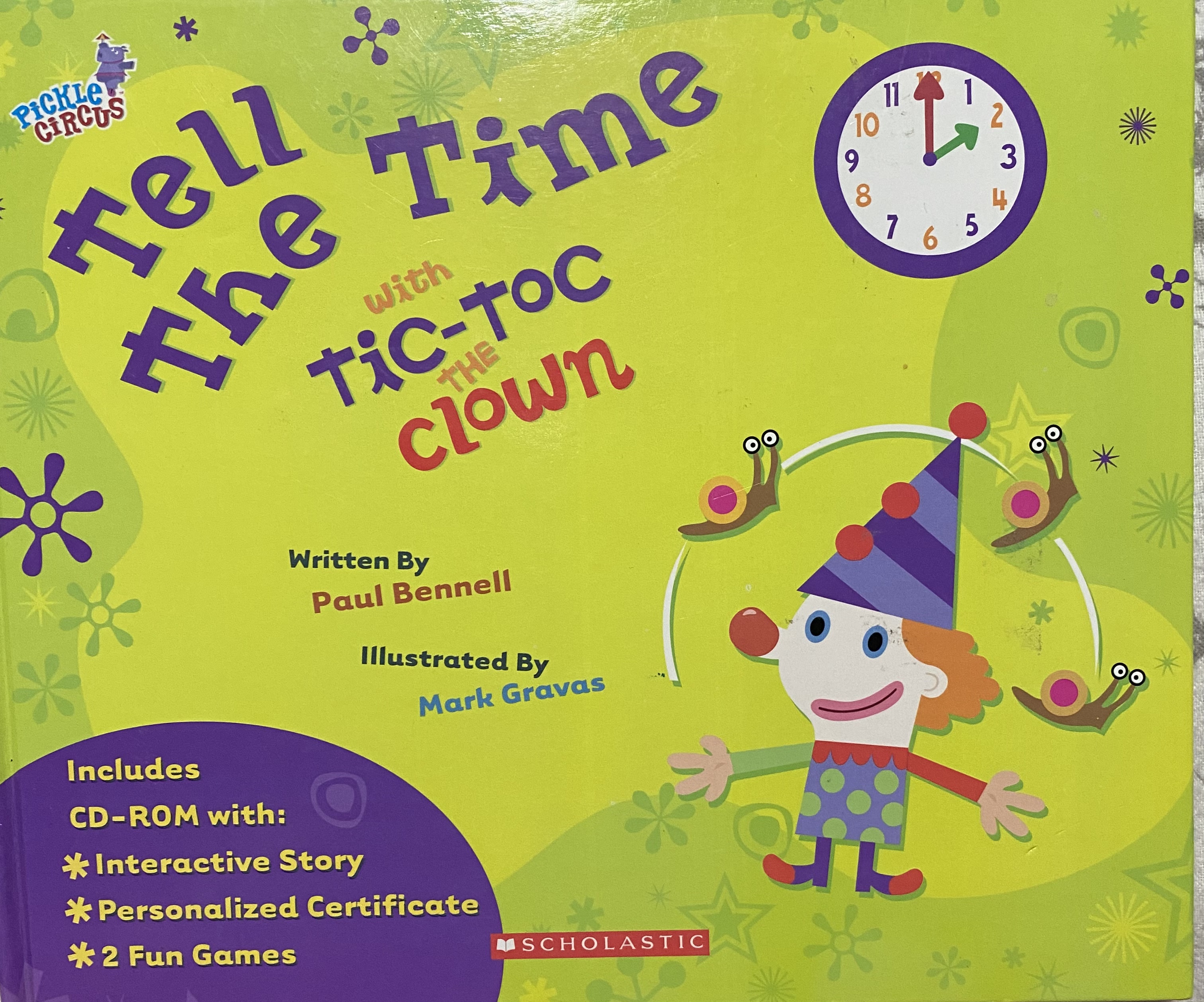 Tell the Time with Tic-Toc the Clown (Pickle Circus) by Paul Bennell ...