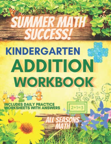 Summer Math Success: Addition Workbook Kindergarten: Single Digit ...