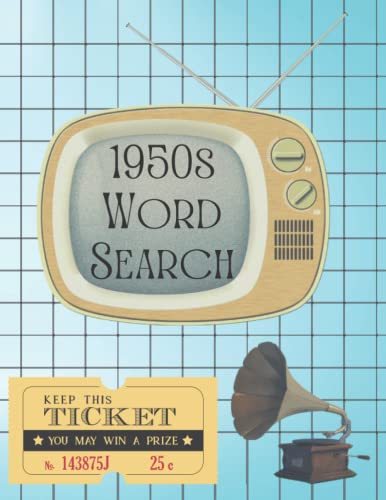 1950s Word Search: 1950's Word Search puzzle Book For Adults Kids Teens ...