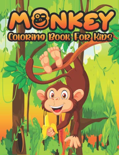 Monkey Coloring Book For Kids: 40+ Fun and Cute Coloring Collection ...