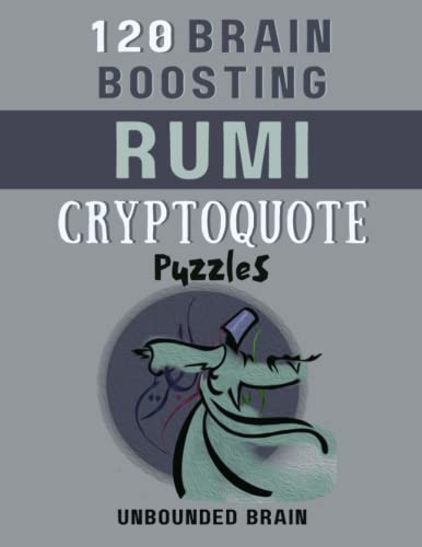 120 Brain-Boosting RUMI Cryptoquotes | Cryptoquote Book Large Print ...