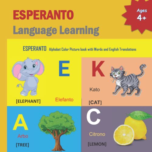 ESPERANTO Language Learning: ESPERANTO Alphabet Color Picture book with ...