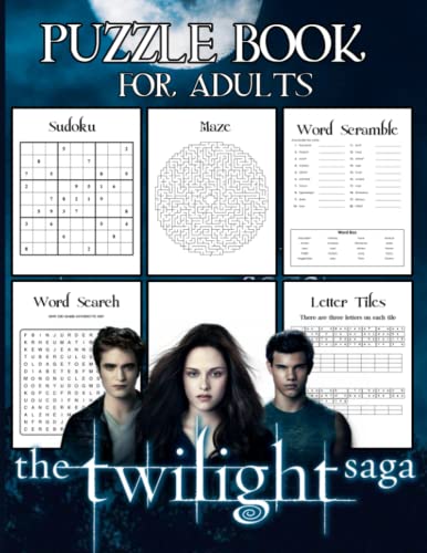 Twilight Puzzle Book: Designs Amazing Saga Maze Word Scramble ...