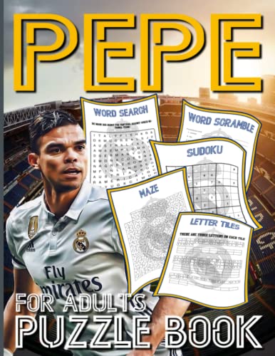 Pepe Puzzle Book: Collection Illustrations Maze Relaxation Letter Tiles ...